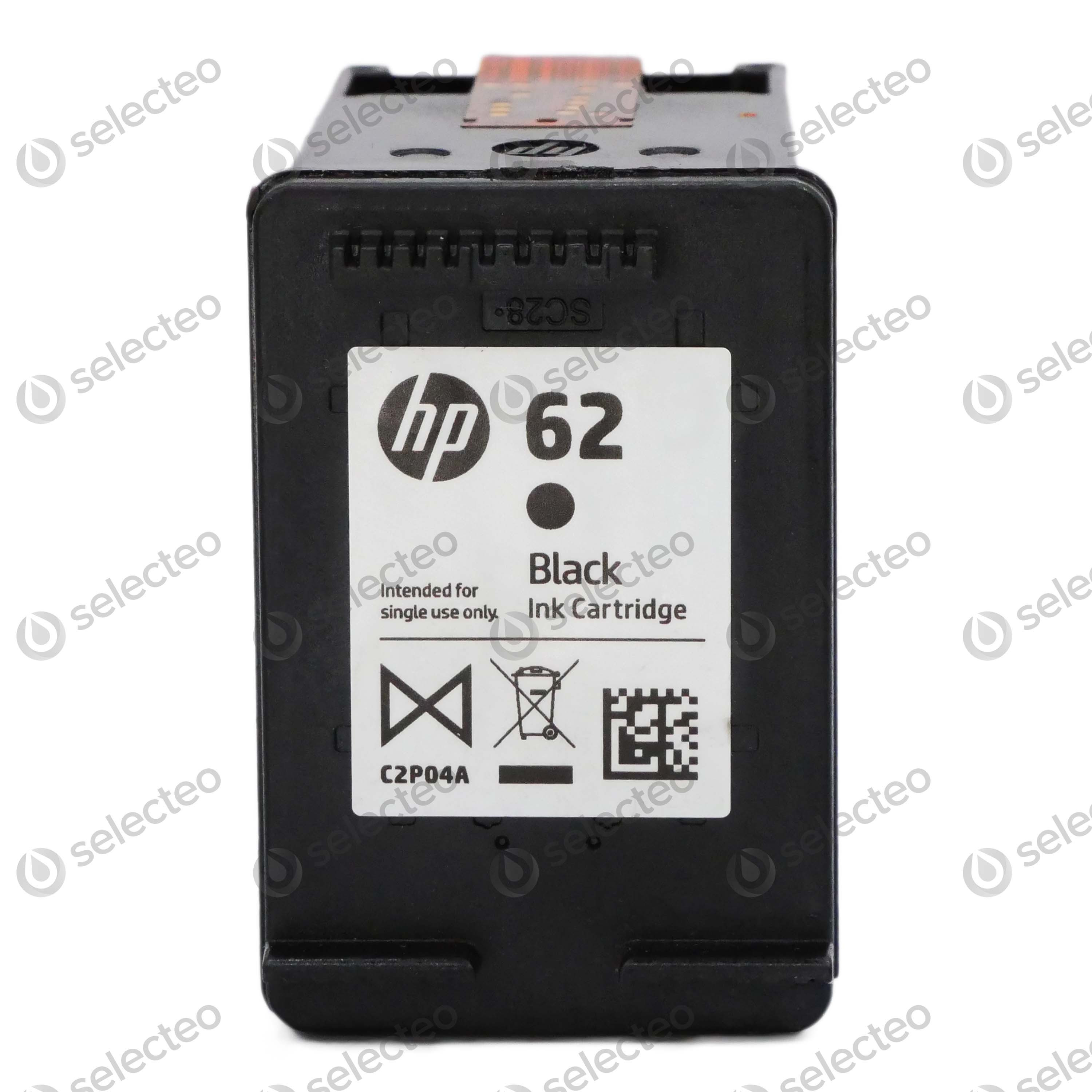 HP 62 Noir - Cartouche originale vide